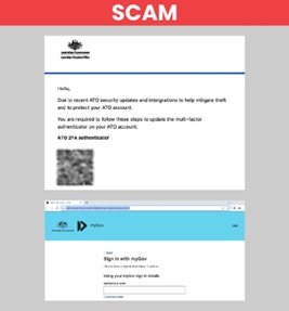2. Tax time SMS & email scams